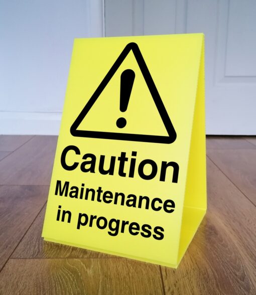 Free Standing A Board - Caution Maintenance In Progress - Aston Safety ...