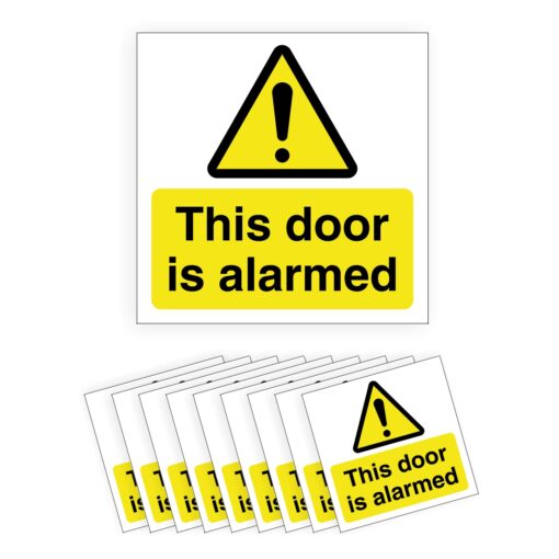 This Door Is Alarmed - Pack of 10 - Self Adhesive Labels - Aston Safety ...