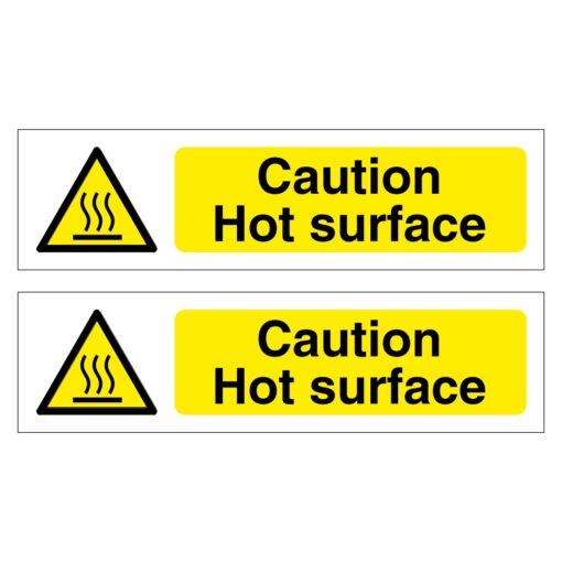 Caution Hot Surface - Pack of 2 - Aston Safety Signs